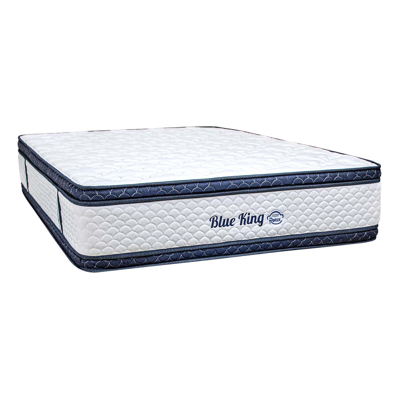 Colchón Resortado Pocket Blue King en medida king 200x200 Doble Pillow ...